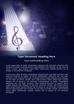 Music Tune Word Template 04663 | PoweredTemplate.com