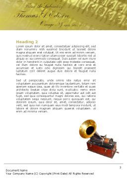 Thomas Edison Word Template 04802 | PoweredTemplate.com