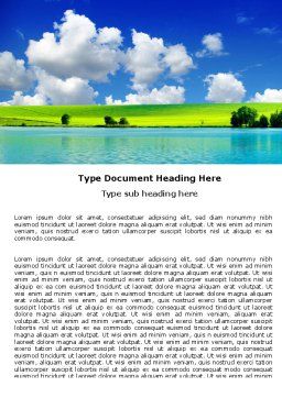 Sunny Landscape Word Template 04863 | PoweredTemplate.com