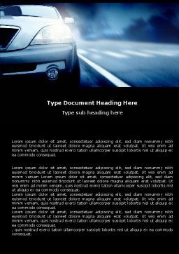 Car On the Road In Twilight Word Template 04982 | PoweredTemplate.com