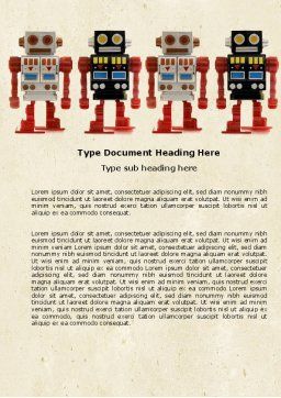 Plantilla de Word - robots | 05005 | PoweredTemplate.com