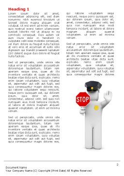 Traffic Police Word Template 05026 | PoweredTemplate.com