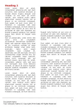 Plantilla de Word - manzanas rojas | 05037 | PoweredTemplate.com