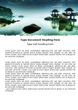 Calm Word Template 05244 | PoweredTemplate.com