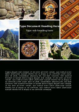 Inca Civilization Word Template 05422 | PoweredTemplate.com