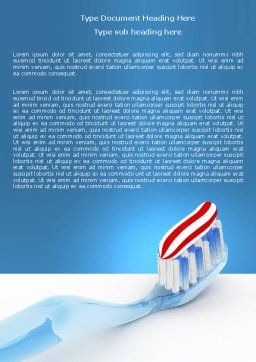 Toothpaste Word Template 05623 | PoweredTemplate.com