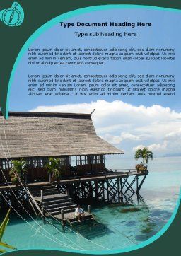 Plantilla de Word - laguna | 05746 | PoweredTemplate.com