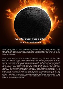 Plantilla de Word - eclipse solar | 05932 | PoweredTemplate.com