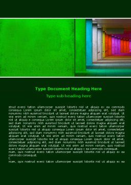 Colorful Corridors Word Template 06040 | PoweredTemplate.com
