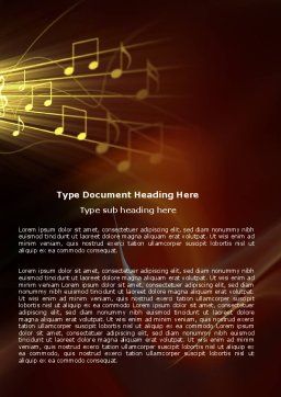 Music Stave Word Template 06089 | PoweredTemplate.com
