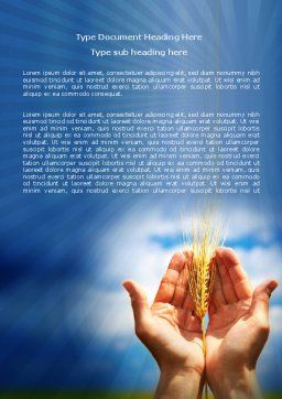 Wheat Cone Word Template 06109 | PoweredTemplate.com