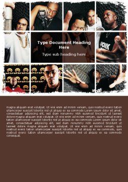 Plantilla de Word - rappers | 06257 | PoweredTemplate.com