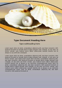 Plantilla de Word - concha de perla | 06446 | PoweredTemplate.com