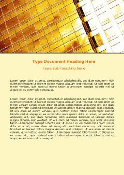 Plantilla de Word - rascacielos amarillo | 06503 | PoweredTemplate.com