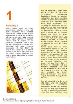 Plantilla de Word - rascacielos amarillo | 06503 | PoweredTemplate.com