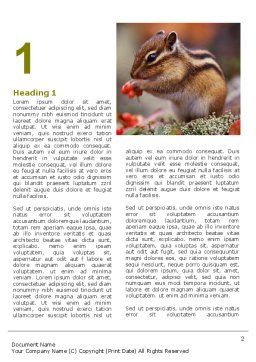 Free Chipmunk Word Template 06597 | PoweredTemplate.com