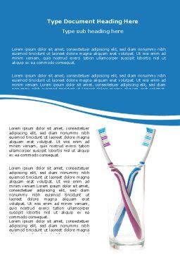 Free Toothbrushes Word Template 06605 | PoweredTemplate.com