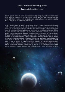 Deep Space Word Template 06627 | PoweredTemplate.com