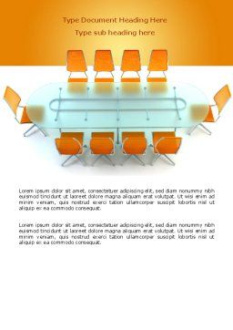 Conference Room Word Template 07171 | PoweredTemplate.com