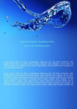 Blaues wasser Word Vorlage | 07546 | PoweredTemplate.com