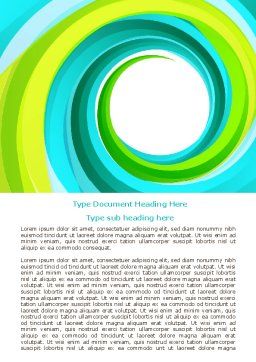 Aqua Swirl Word Template 07725 | PoweredTemplate.com