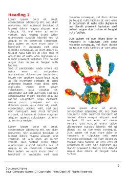Colorful Hand Print Word Template 07840 | PoweredTemplate.com