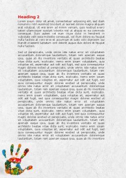 Colorful Hand Print Word Template 07840 | PoweredTemplate.com