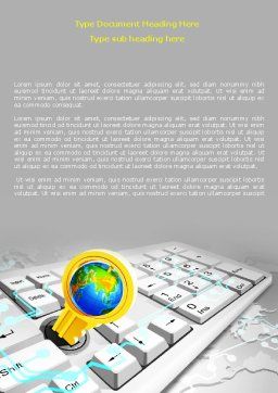 Keyboard Key Word Template 08072 | PoweredTemplate.com