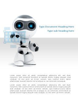 Plantilla de Word - modelo de robot | 08181 | PoweredTemplate.com