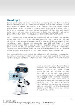 Plantilla de Word - modelo de robot | 08181 | PoweredTemplate.com