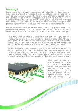 Processor Chip Word Template 08209 | PoweredTemplate.com