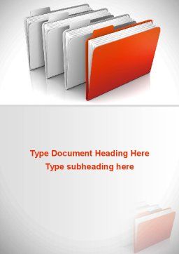 Plantilla de Word - carpetas | 08842 | PoweredTemplate.com