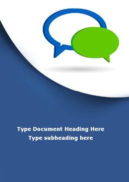 Chatting Bubbles Word Template 08904 | PoweredTemplate.com