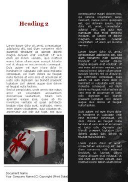 Christmas Present Box Word Template 08920 | PoweredTemplate.com