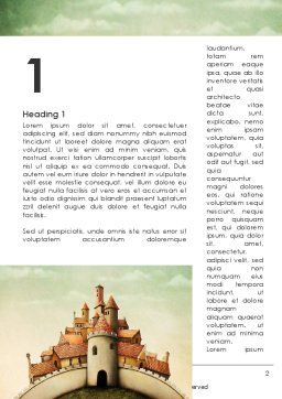 Fantasy Castle Word Template 09050 | PoweredTemplate.com