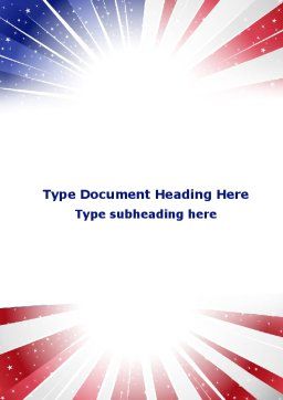 American Flag Stylized Word Template 09079 | PoweredTemplate.com