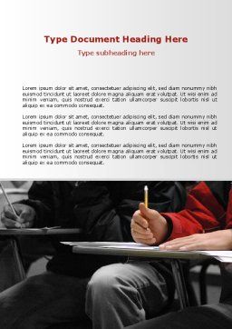 Student in a Lecture Word Template 09095 | PoweredTemplate.com