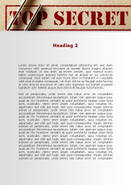 Top Secret Documents Word Template 09204 | PoweredTemplate.com