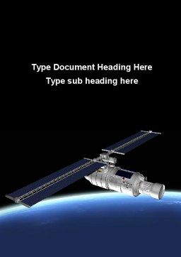 Spaceship In Deep Space Word Template 09370 | PoweredTemplate.com