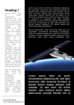 Spaceship In Deep Space Word Template 09370 | PoweredTemplate.com