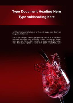 Fantastic Red Wine Word Template 09503 | PoweredTemplate.com