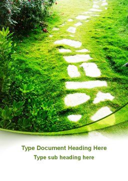 Forest Trail Word Template 09542 | PoweredTemplate.com