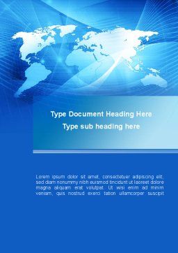 Blue Earth Map Word Template 09672 | PoweredTemplate.com