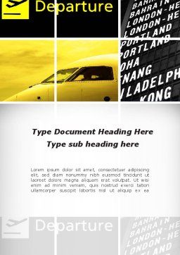 Airport Terminal Word Template 09683 | PoweredTemplate.com