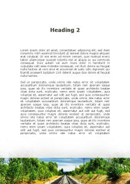 Railway To The Beautiful Land Word Template 09756 | PoweredTemplate.com