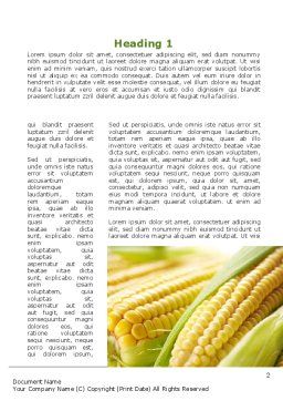 New Crop Of Maize Word Template 09918 | PoweredTemplate.com