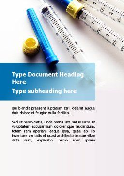 Syringes Word Template 10181 | PoweredTemplate.com