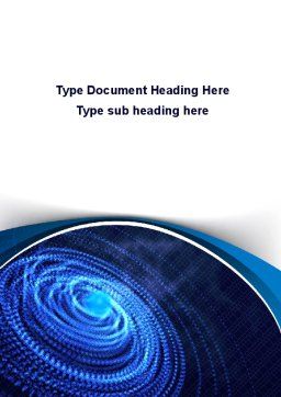 Digital Whirlpool Word Template 10222 | PoweredTemplate.com