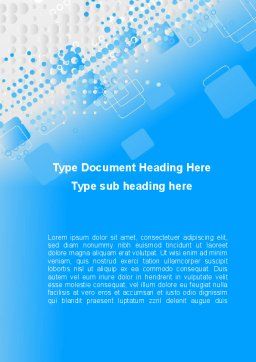 Dotted Blue Word Template 10276 | PoweredTemplate.com