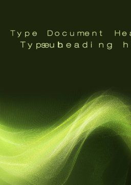 Green Wave Word Template 10379 | PoweredTemplate.com